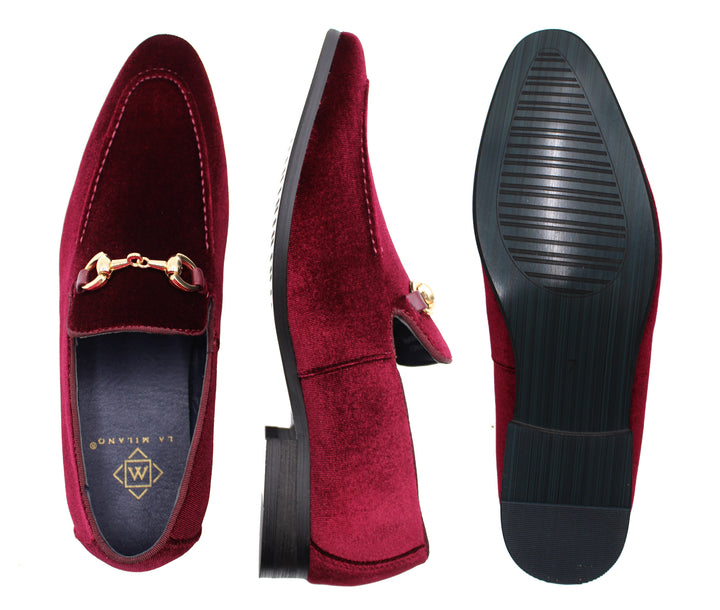La Milano Cap Toe Slip On Shoes , A11888-BURGUNDY – Portabella