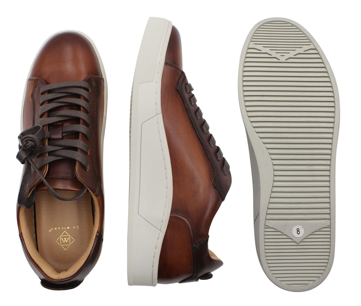 LA MILANO,Z-LACE UP-EXT-SHOES-A121361-COGNAC – Portabella