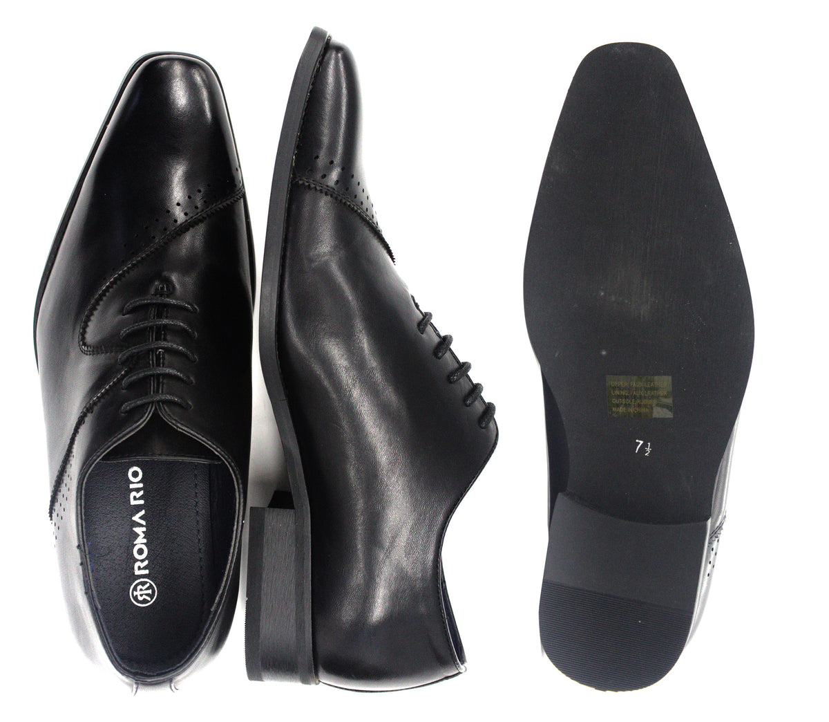 ROMA RIO,PLAIN TOE-LACE UP-SHOES-5610-BLACK – Portabella