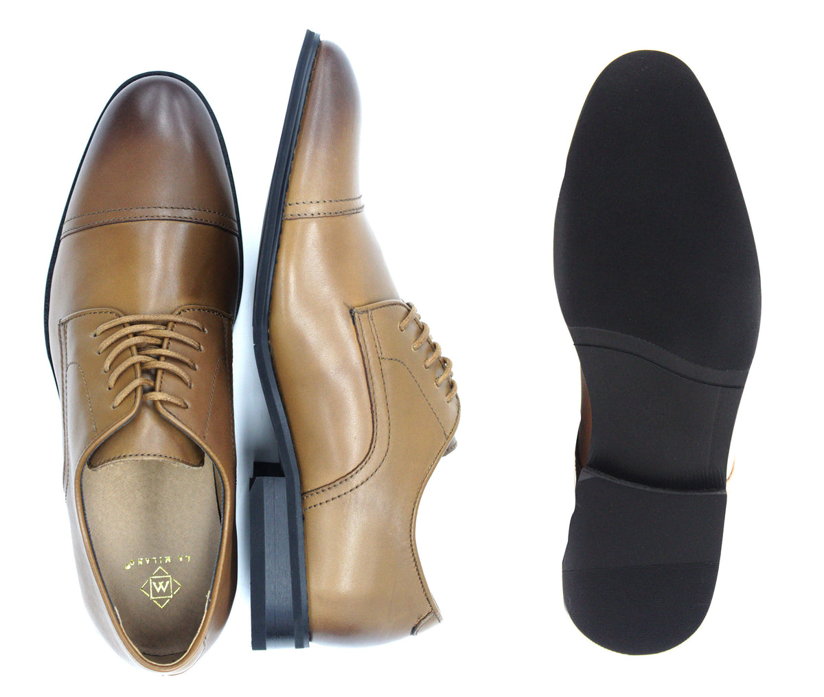 LA MILANO,CAP TOE-LACE UP-SHOES-A11323-COGNAC – Portabella