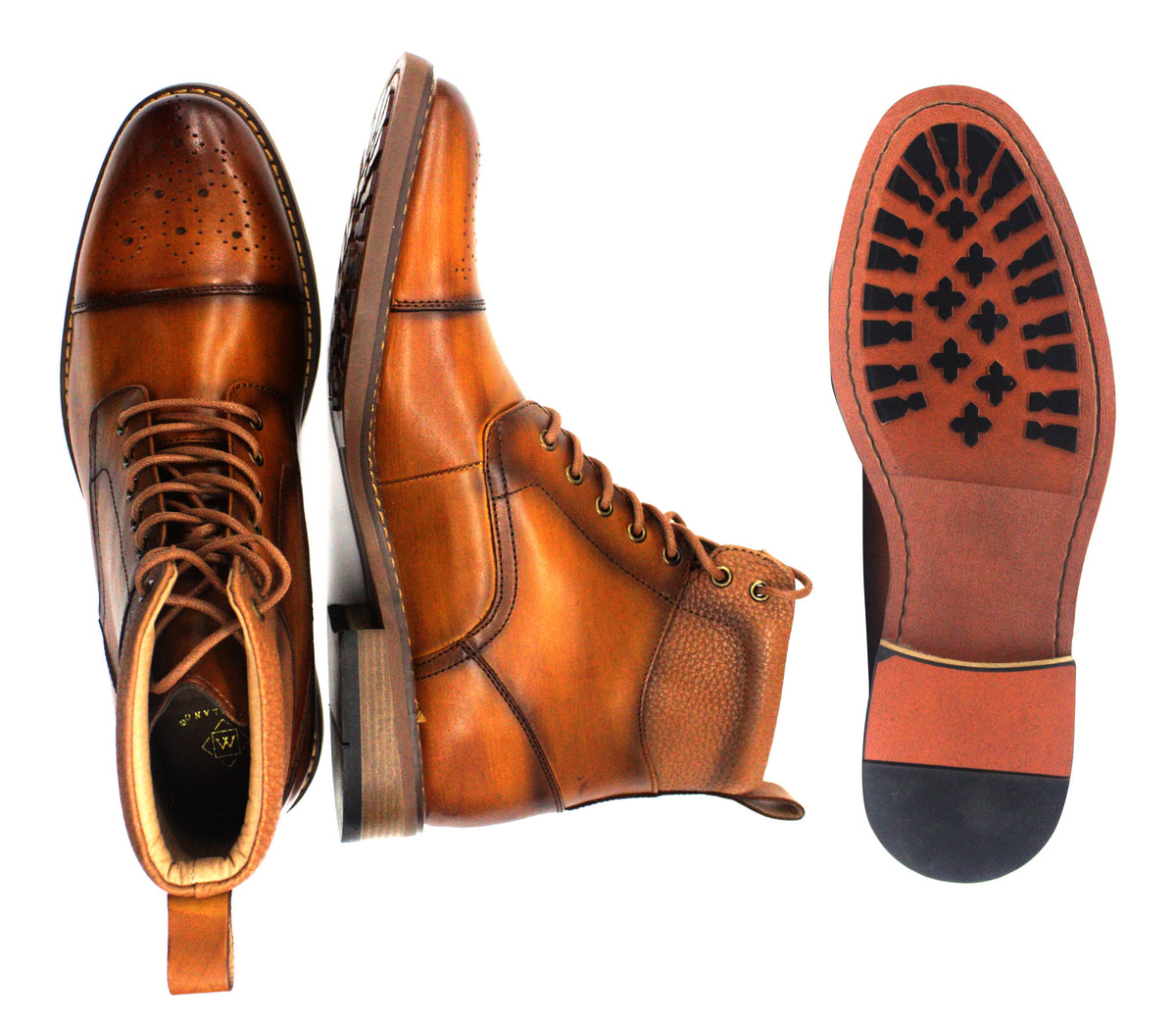 LA MILANO,CAP TOE-LACE UP-SHOES-B51914-COGNAC – Portabella