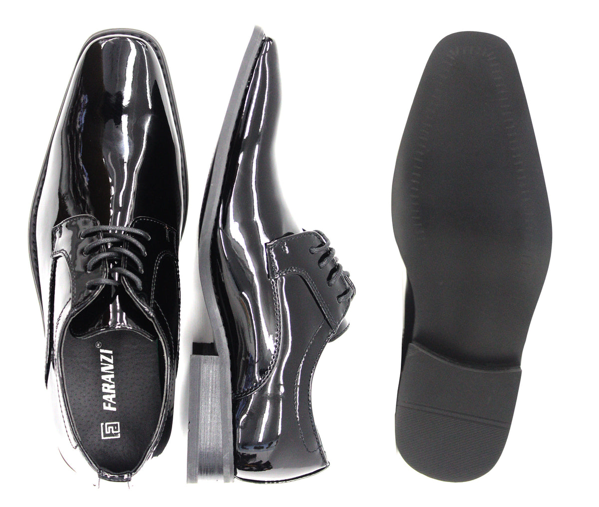 FARANZI,PLAIN TOE-LACE UP-SHOES-F4692-BLACK – Portabella