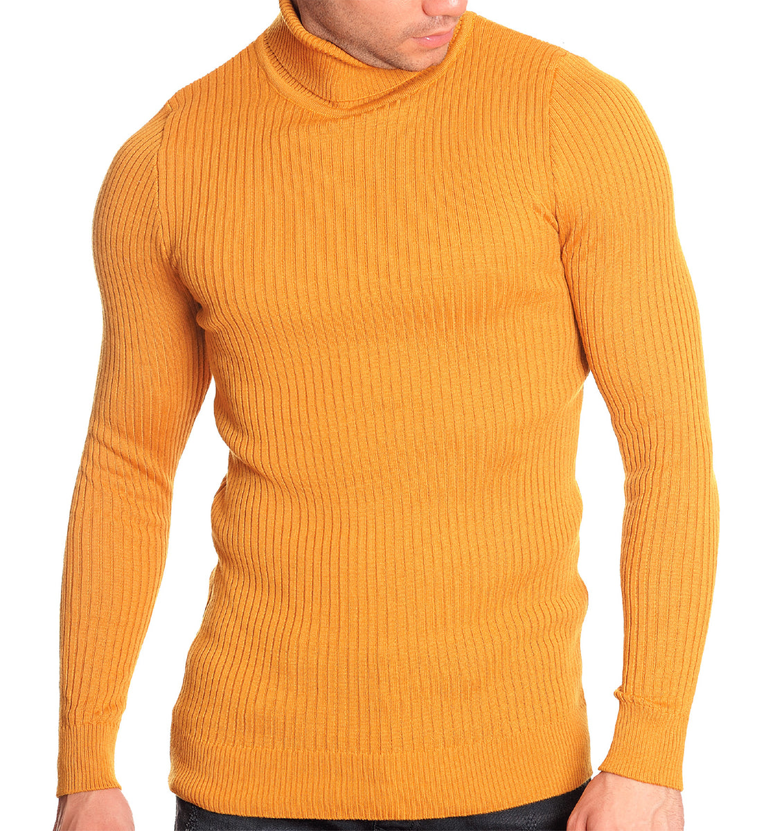 MONTERO INTERNATIONAL,INC,RIBBED-TURTLE NECK-MOCKS L.SLV-1670C-MUSTARD ...