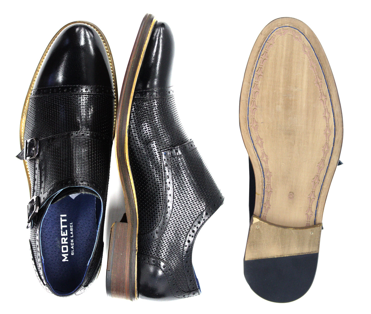 MORETTI,CAP TOE-SLIP ON-SHOES-M31197-BLACK – Portabella